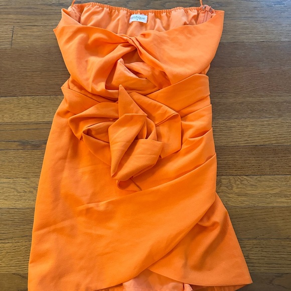 vestique | Dresses | Vestique Vibrant Orange Dress | Poshmark